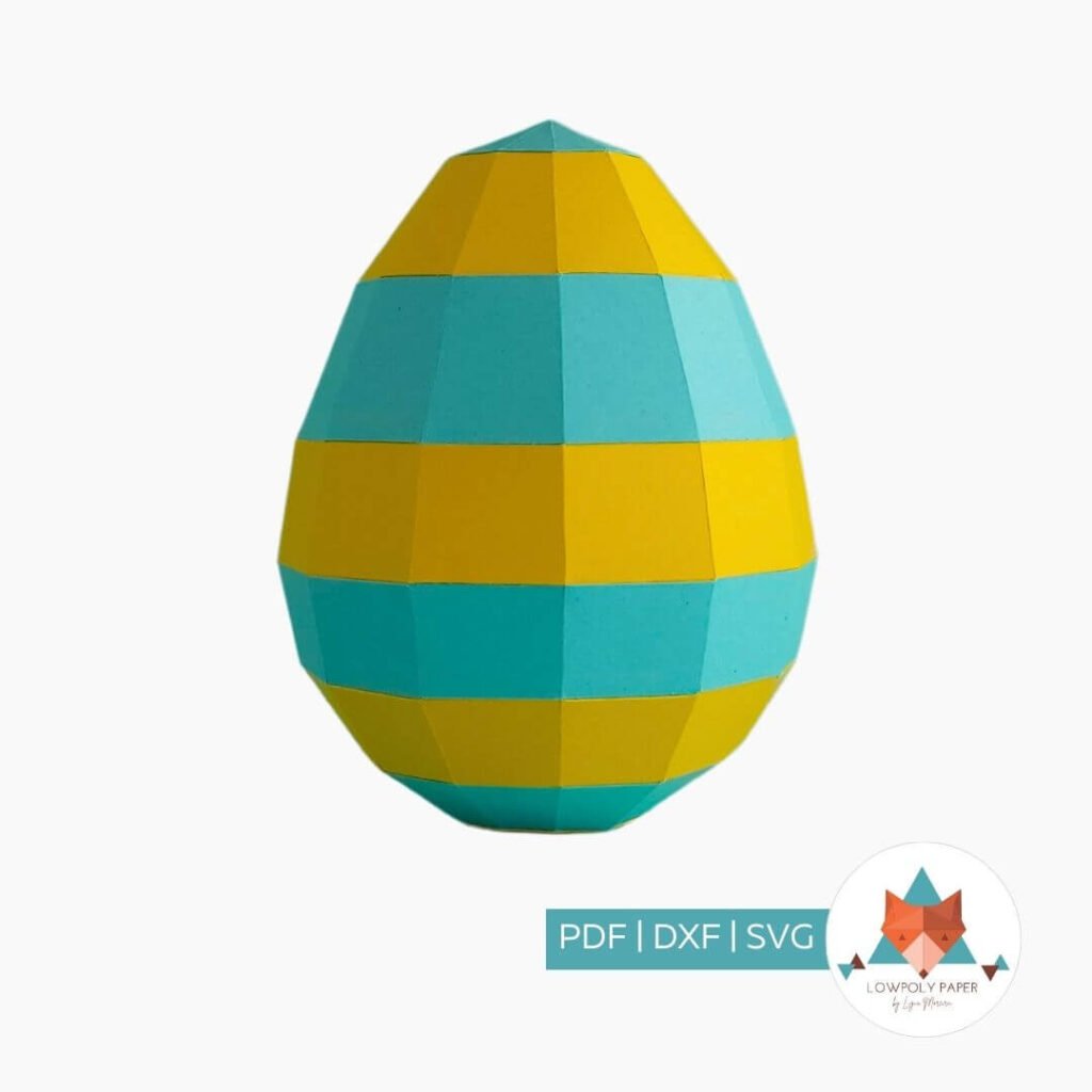 OVO DE PÁSCOA MOD. 01 – PAPERCRAFT LOWPOLY (PDF/DXF/SVG) - Lowpoly ...